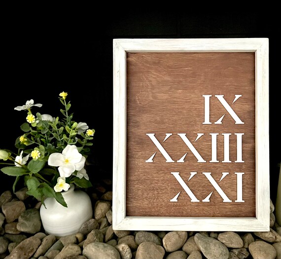 Roman Numeral Sign Anniversary Gift Wedding Gift - Etsy