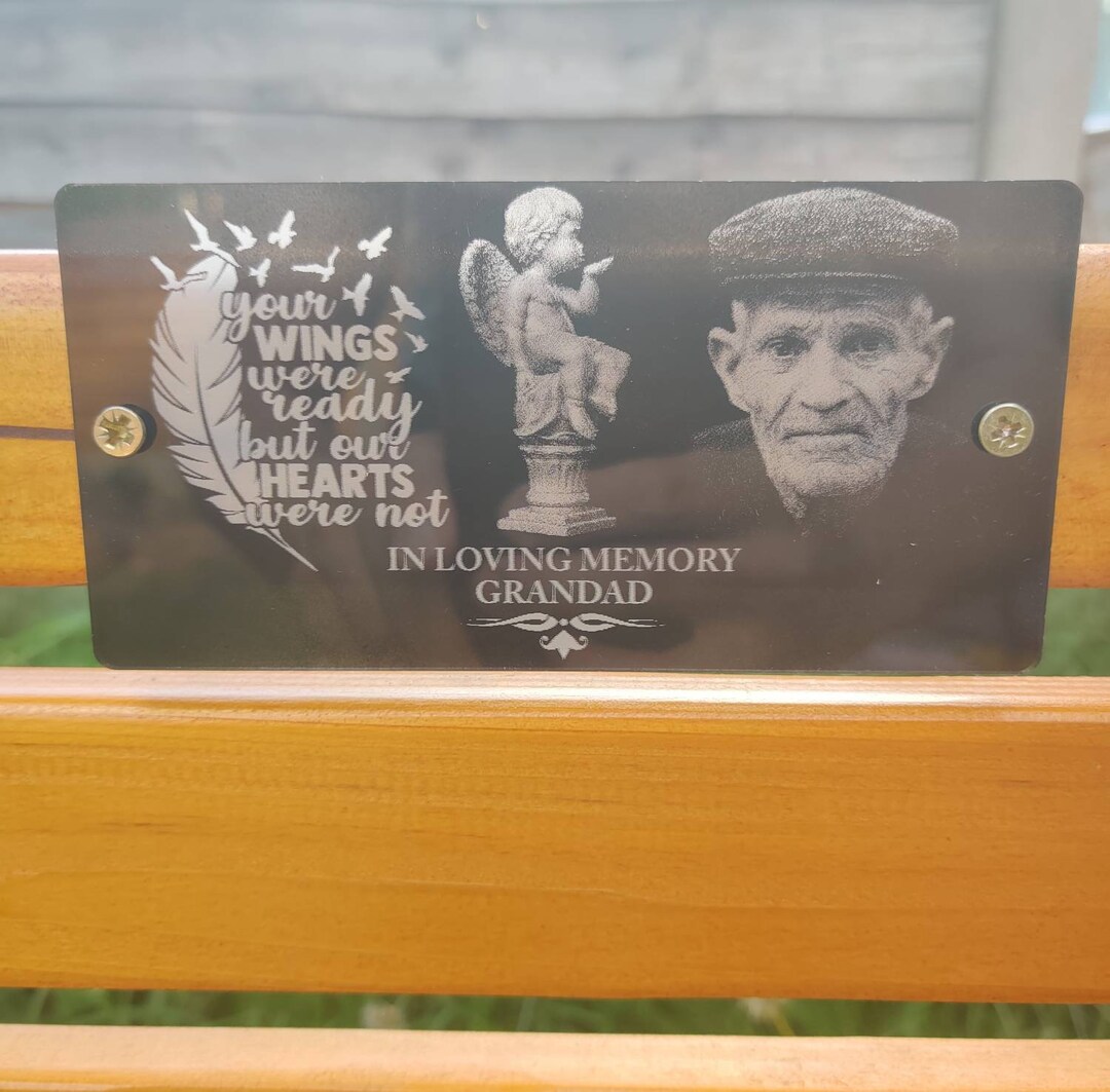Memorial Bench Plaque Marker Sentimental Cemetery Decoration - Etsy