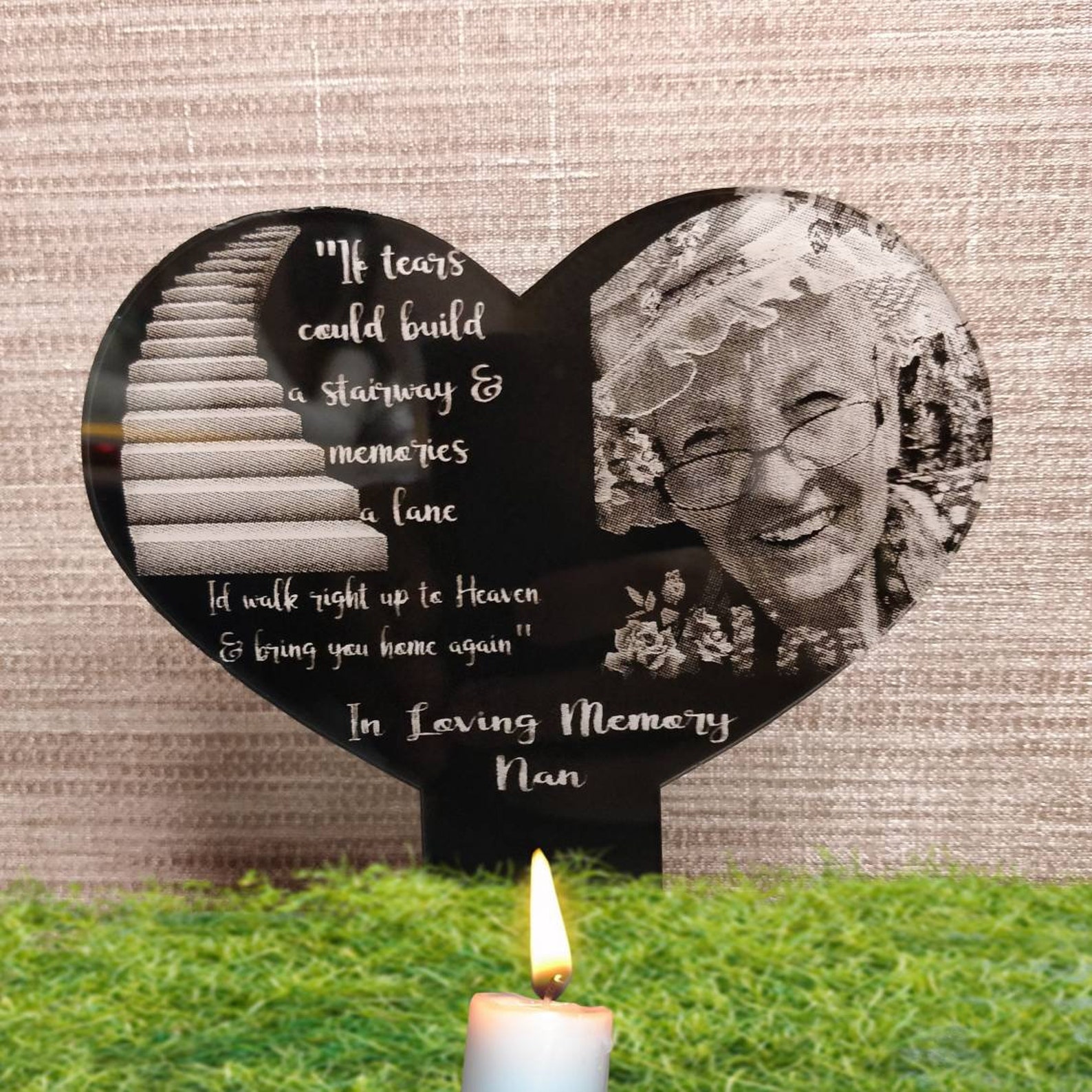 Memorial Photo Plaque - Etsy UK