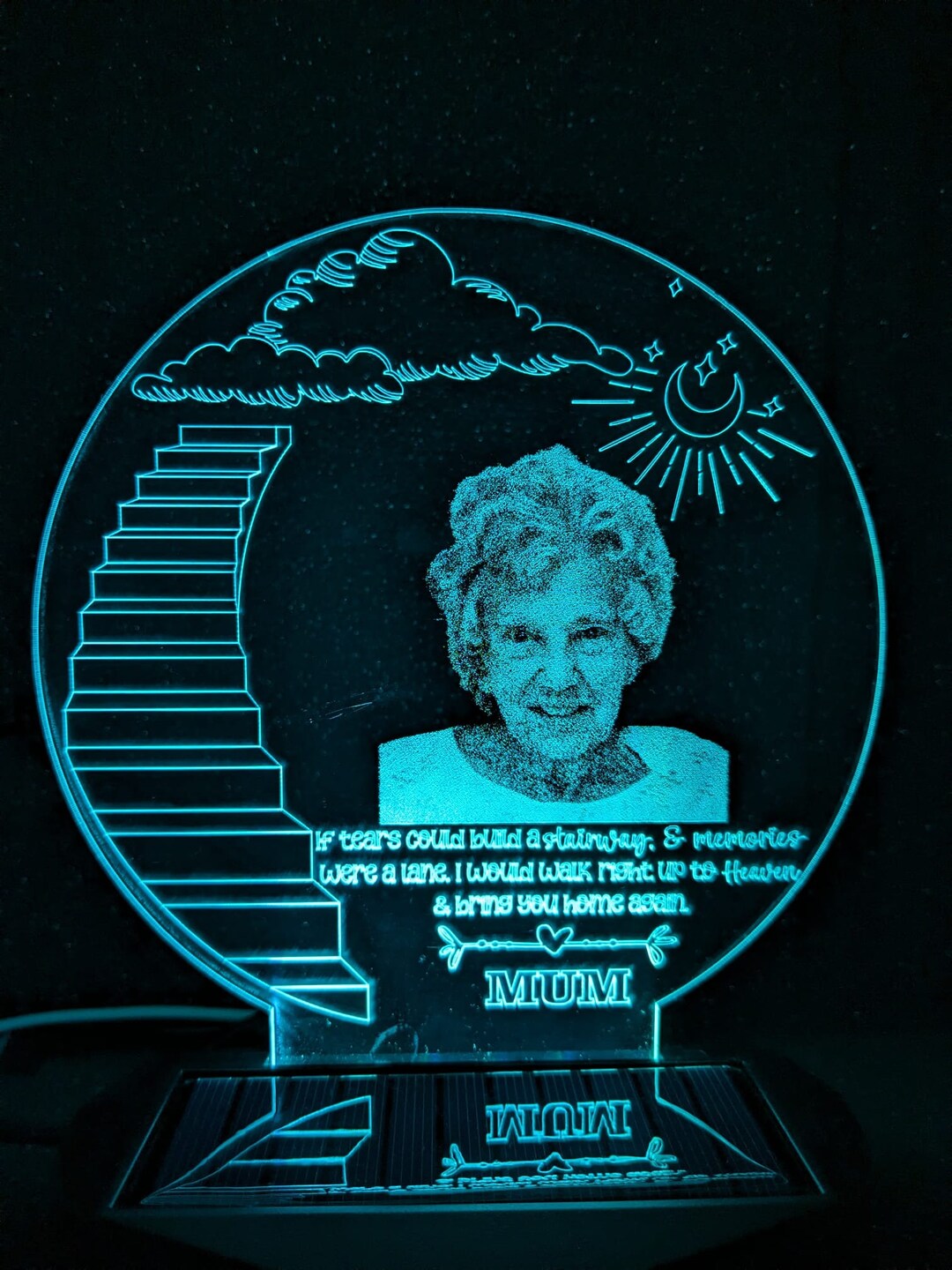 Personalised Colour Changing Photo Solar Lights - Etsy