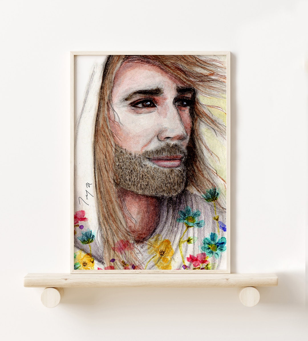 Jesus Christ, Christ, Prince of Peace, Bible, Pencil Print, Art Print ...