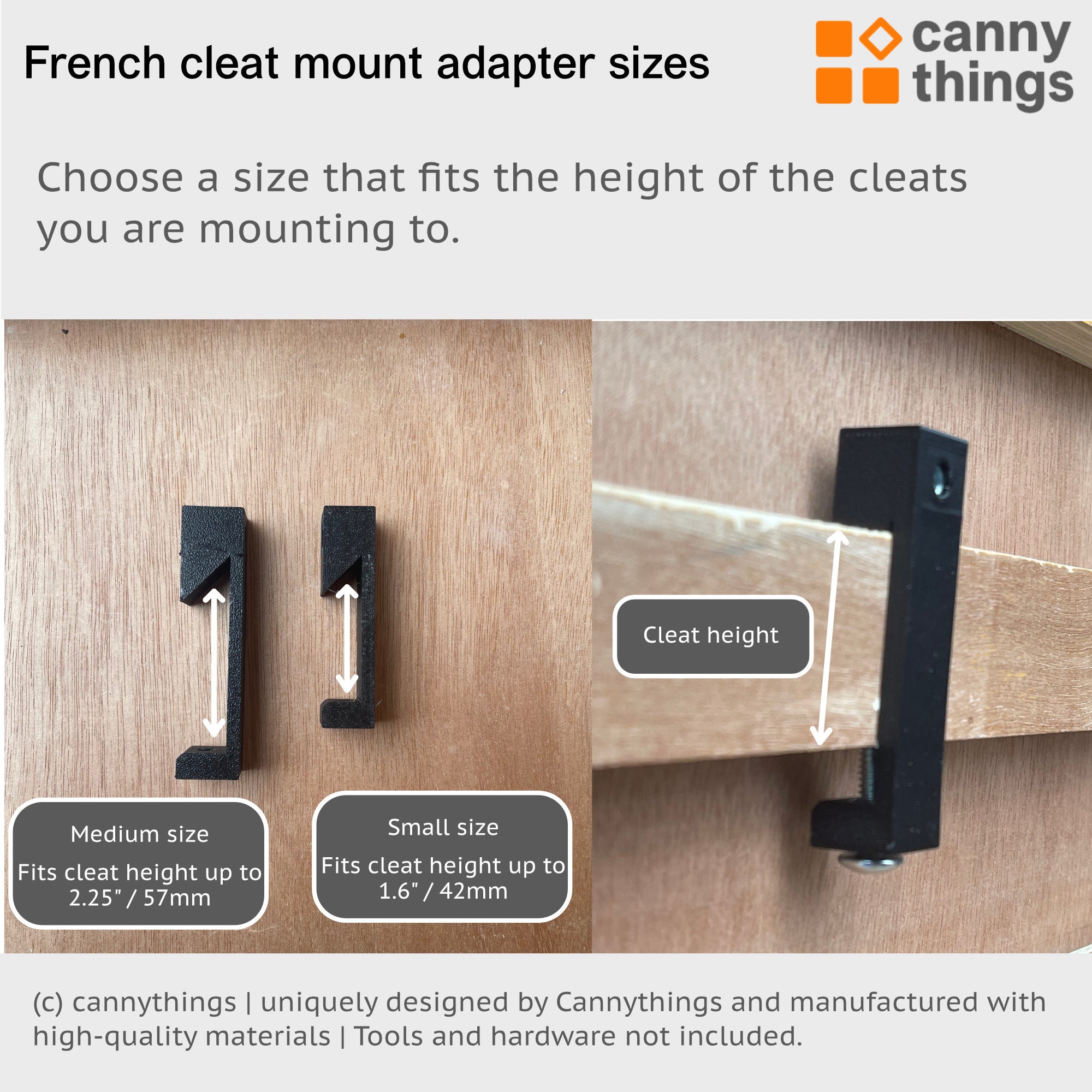 French Cleat Mounts LD - Easily Attach Things to French Cleats With ...