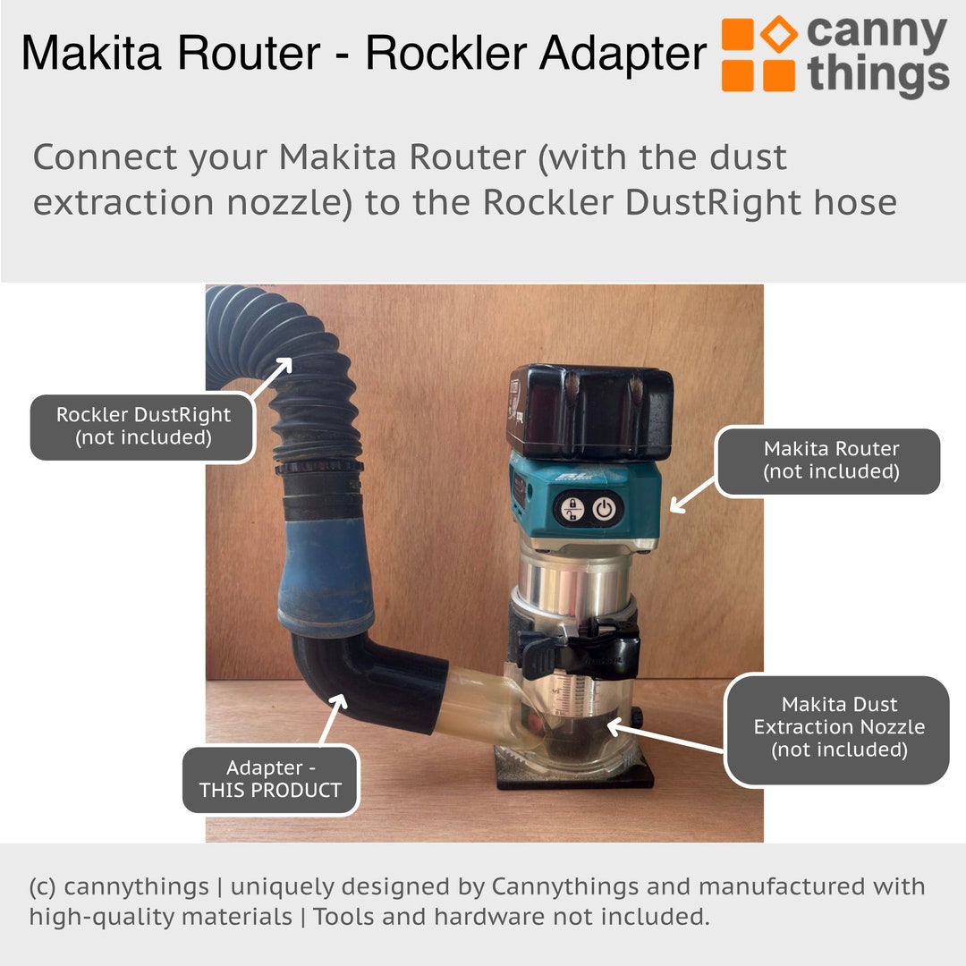 Dust Port for Makita Trim Palm Router With Dust Nozzle - Fits Rockler ...