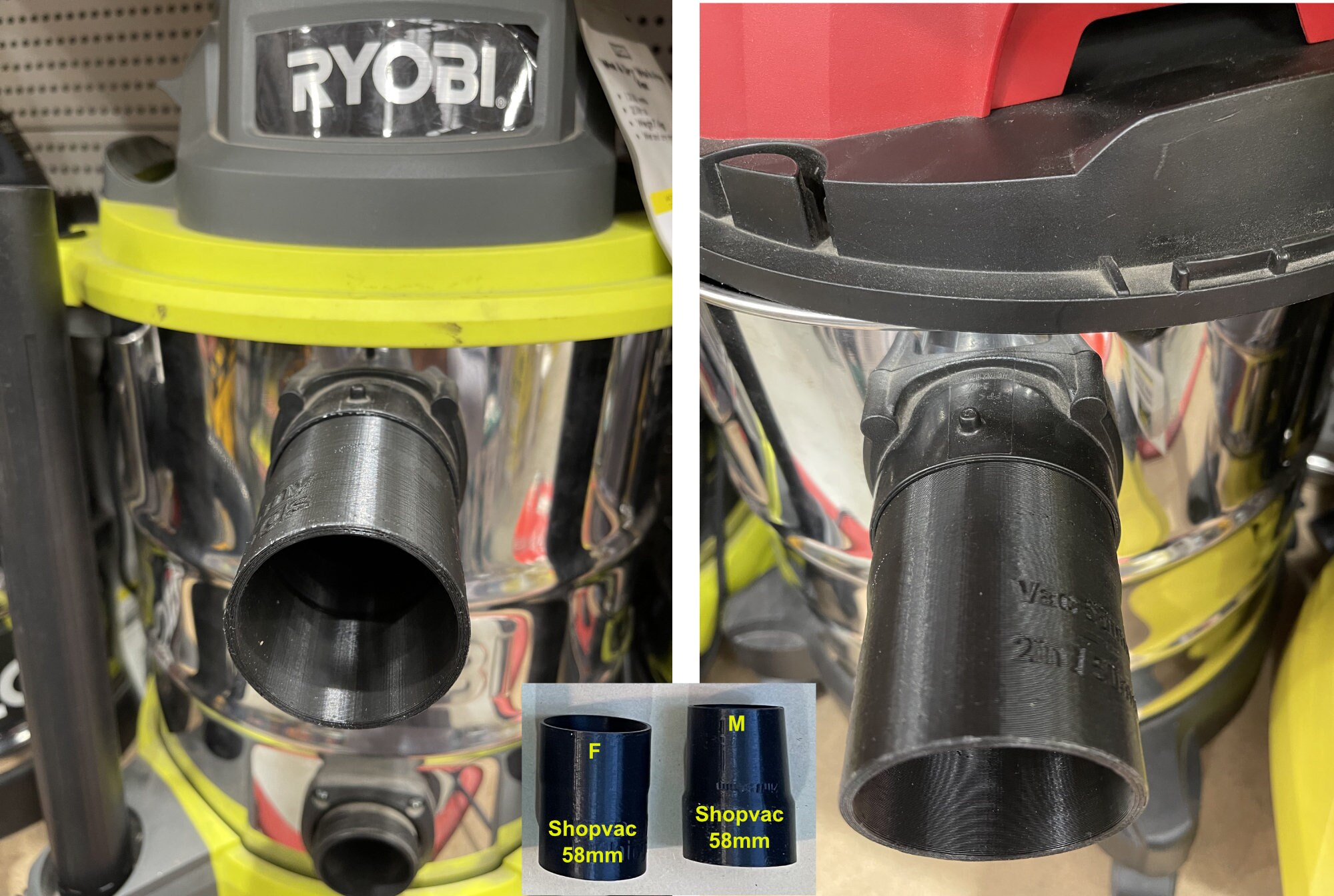 Dust Deputy Vacuum and Tool Connectors - Deputy / Rockler / Shopvac ...