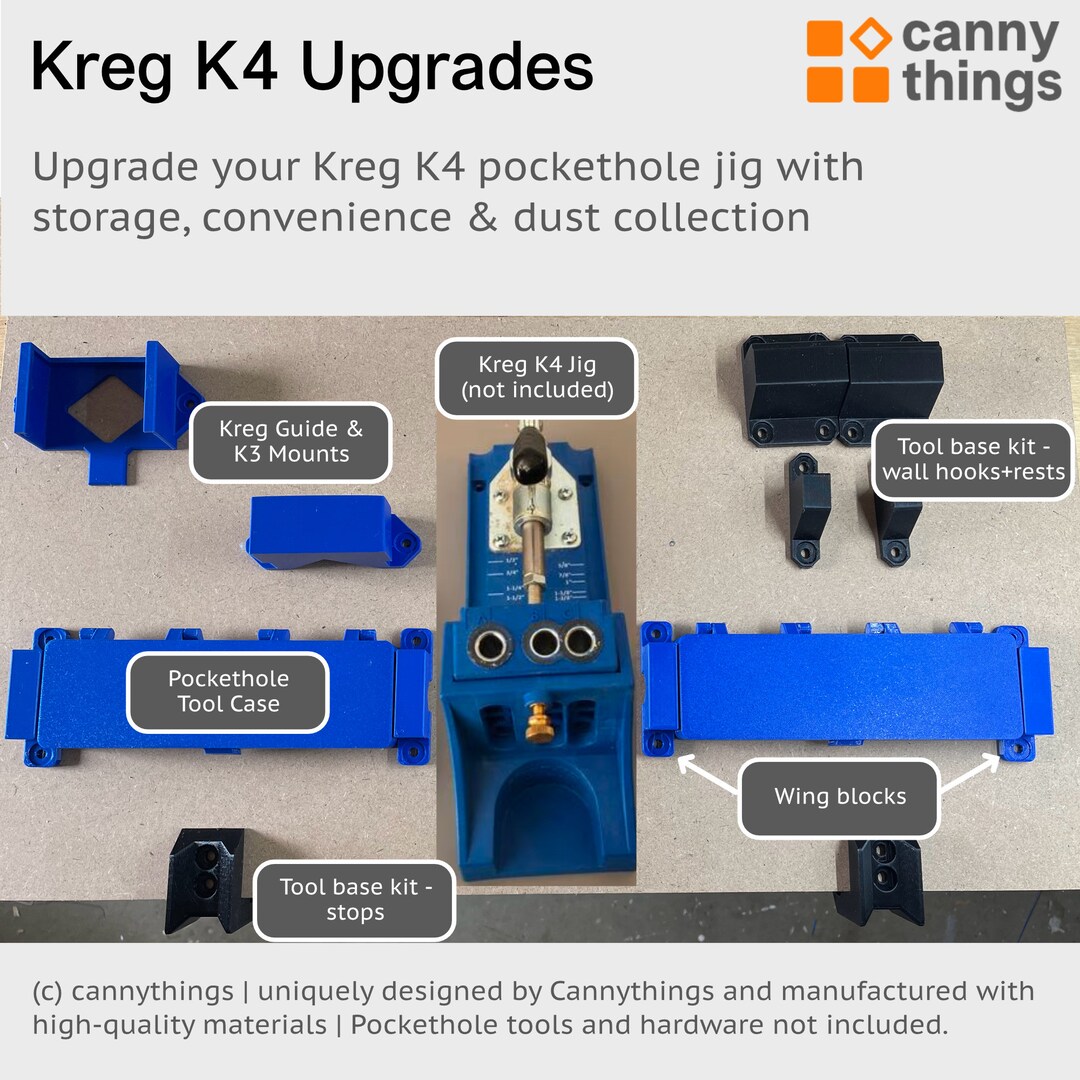 Upgrade Kit for Kreg K4 Wings With Storage Accessory Mounts Tool Base Dust Port Etsy Australia