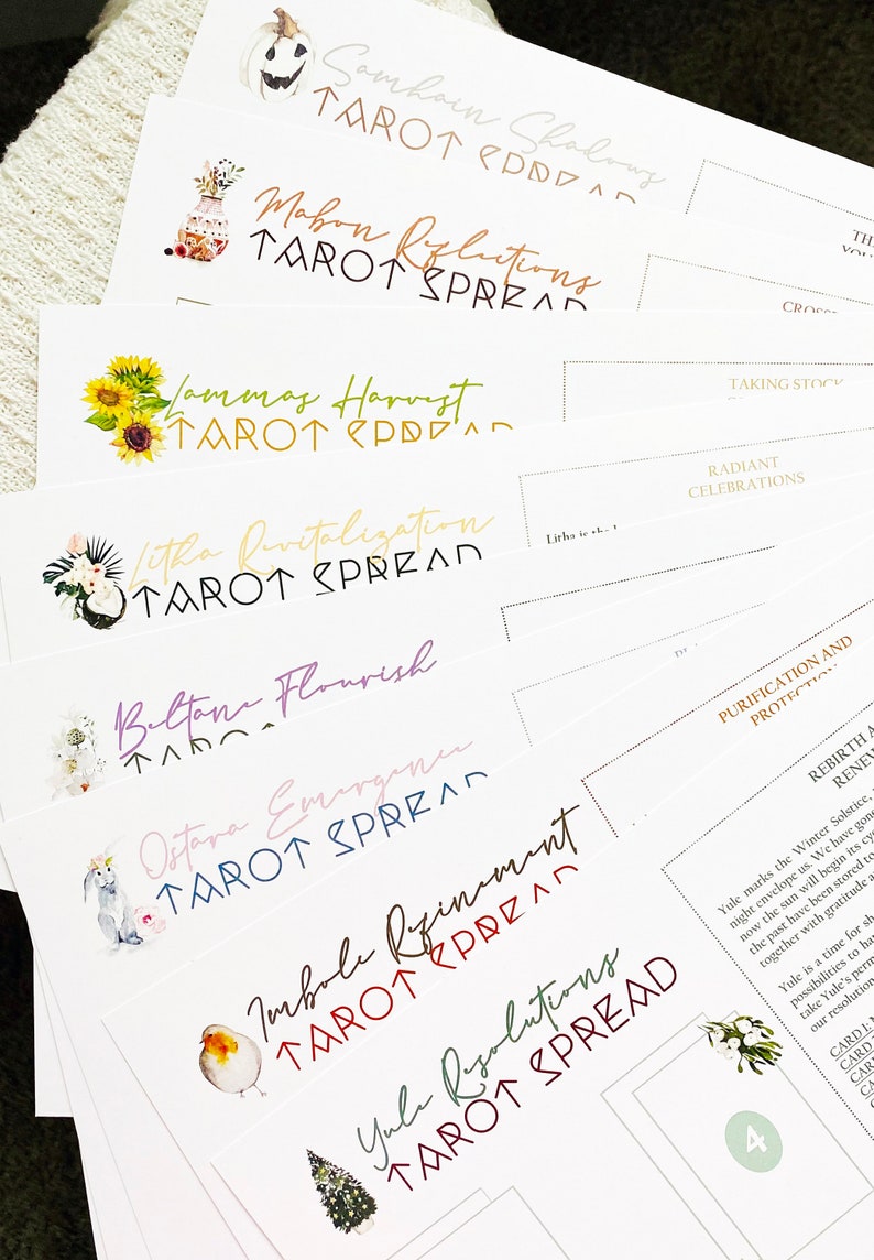 Sabbat Tarot Spreads | All Pagan Holidays Watercolor | Wicca,witchcraft ...