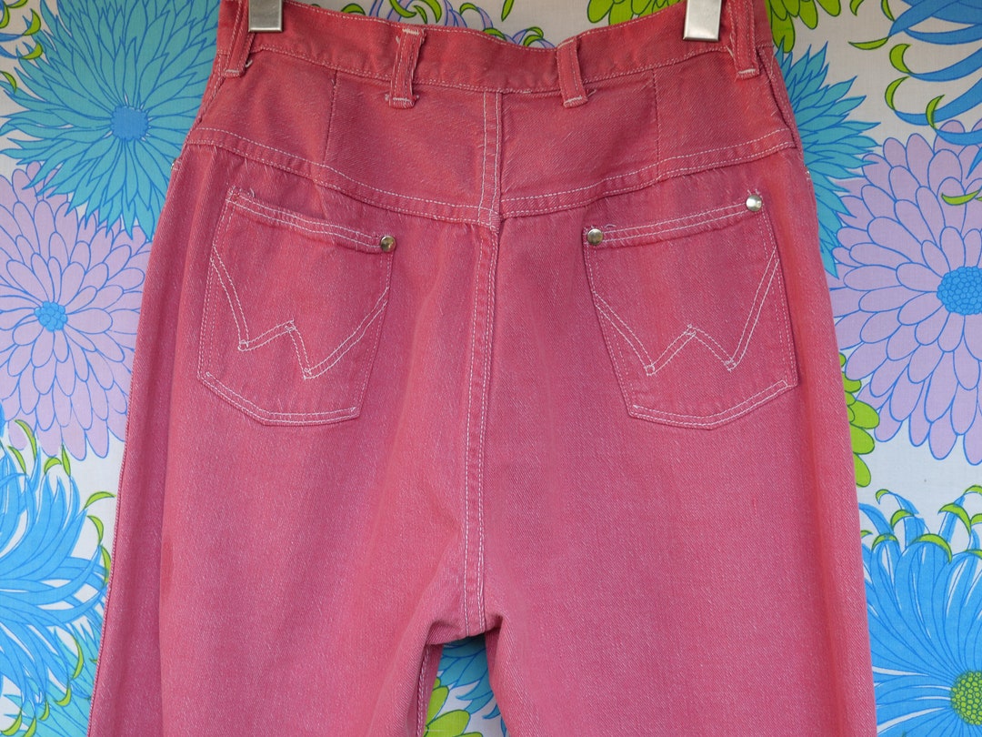 Vintage 1960s Wrangler Blue Bell Jeans Women's XS Petite Faded Red Pink ...