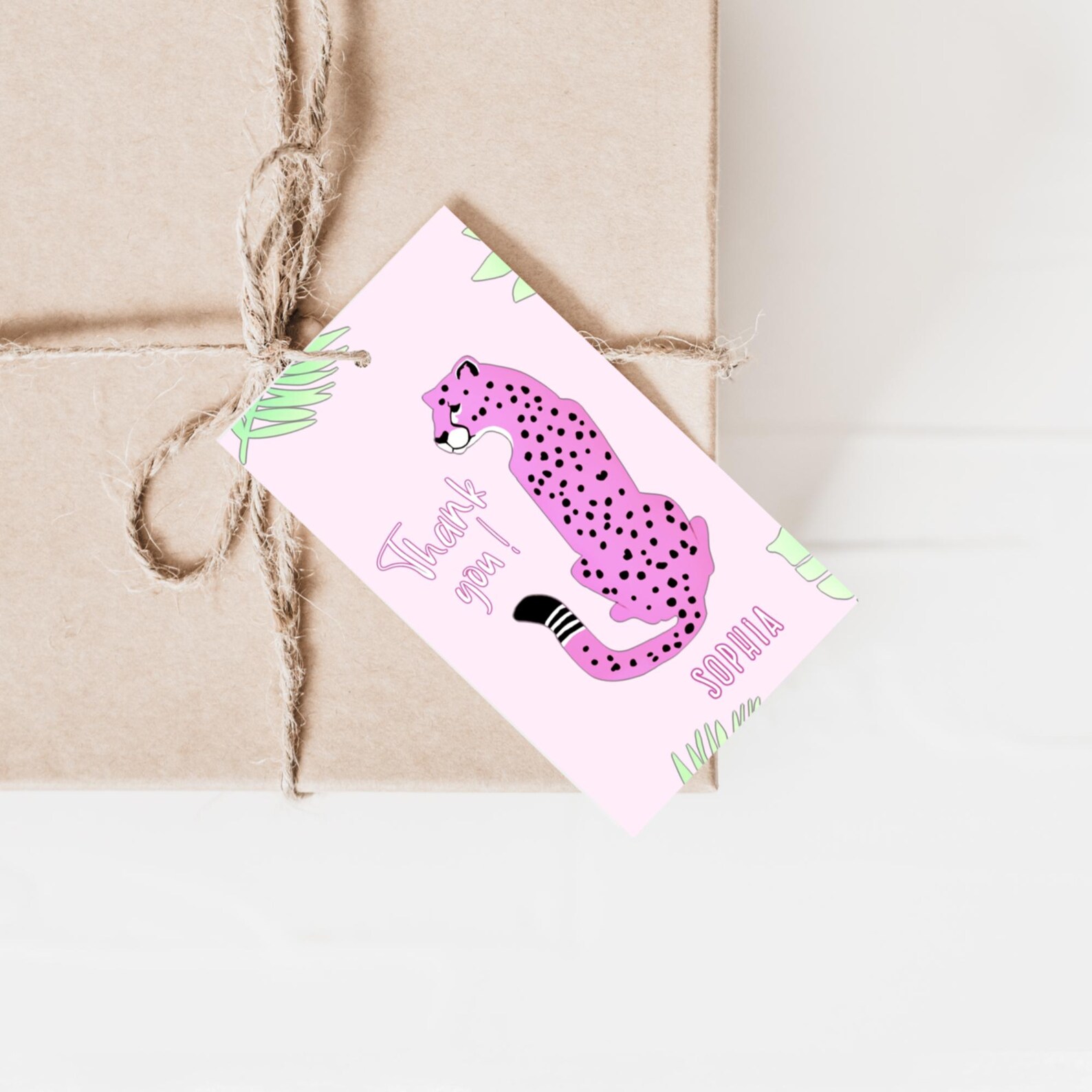 Cheetah Birthday Invitation for Girl Pink Leopard Jungle Invite Big Cat ...