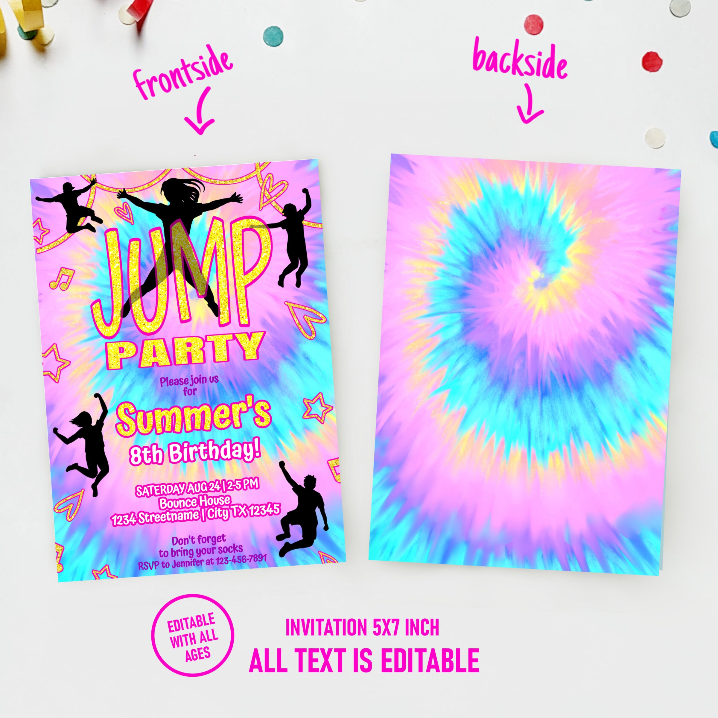 Trampoline Park Birthday Invitation, Urban Air Invitation, Bounce House ...
