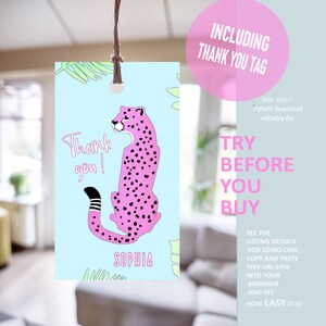 Leopard Birthday Invitation, Pink Cheetah Invitation, Party Animals ...