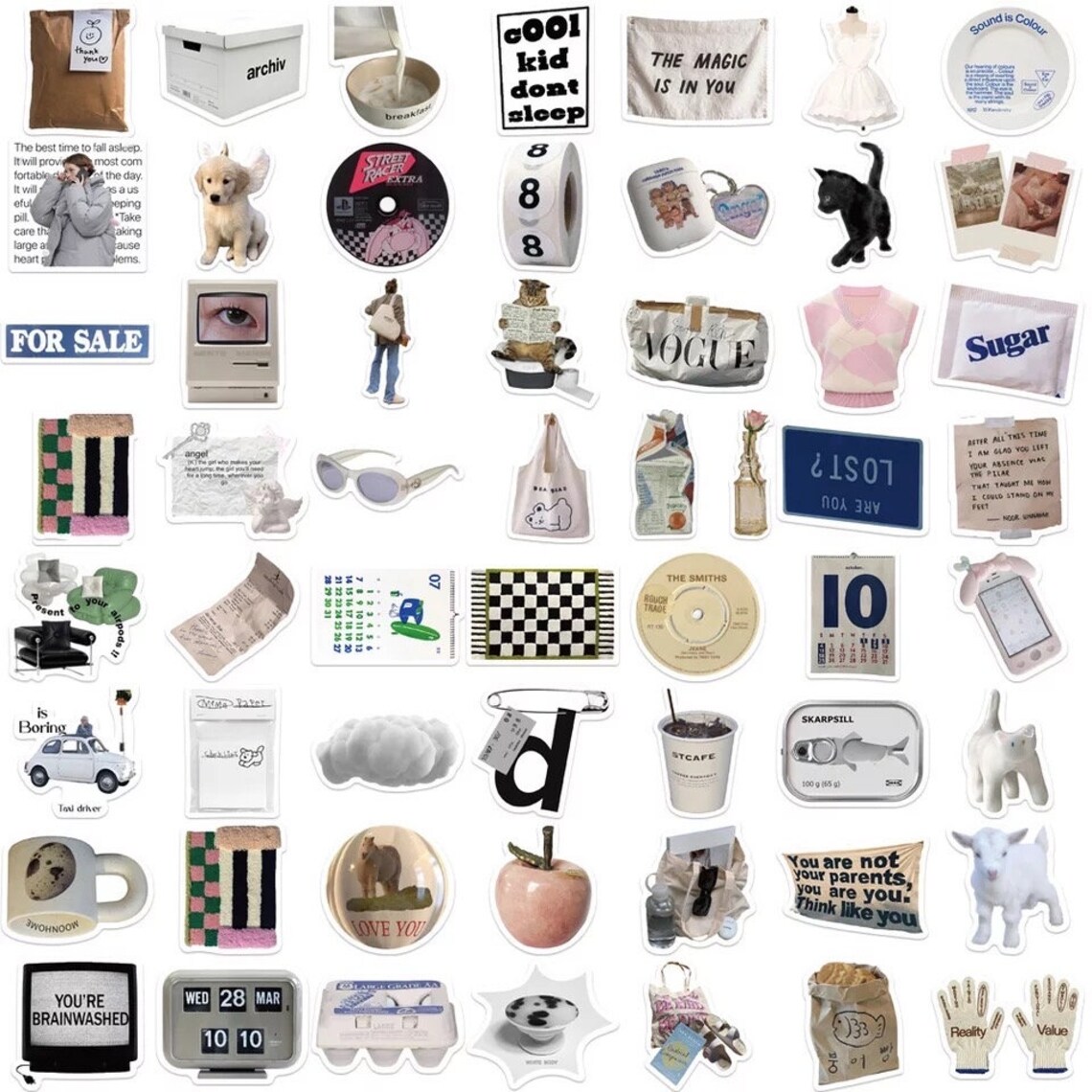 15 Aesthetic Sticker Pack - Etsy