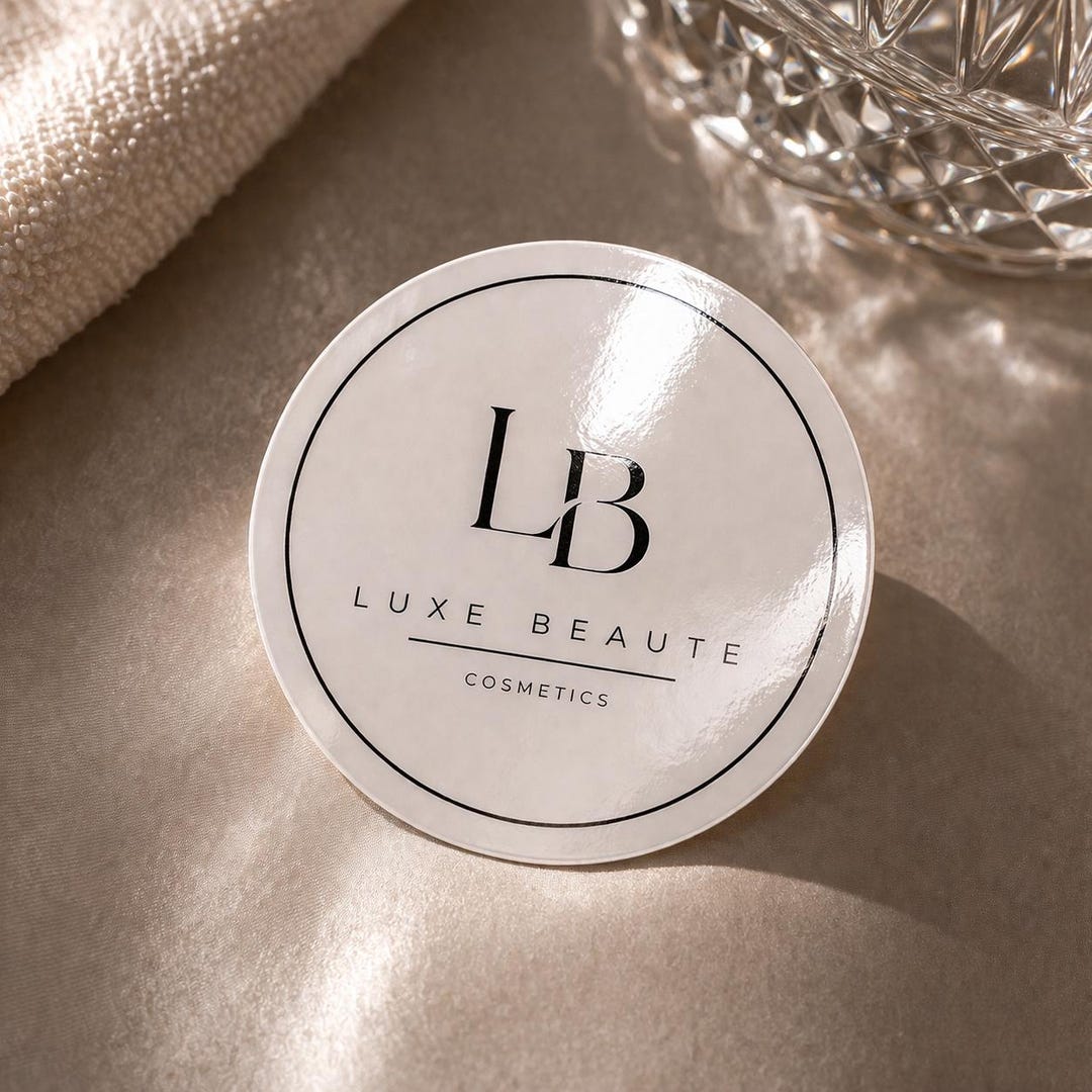 Custom Vinyl Business Logo Stickers | Waterproof Labels (4x4 Cm ...