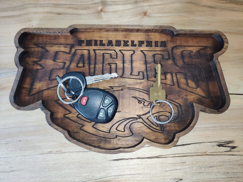 Philadelphia Eagles Key - Catchall - Valet Tray - Nightstand Organizer ...