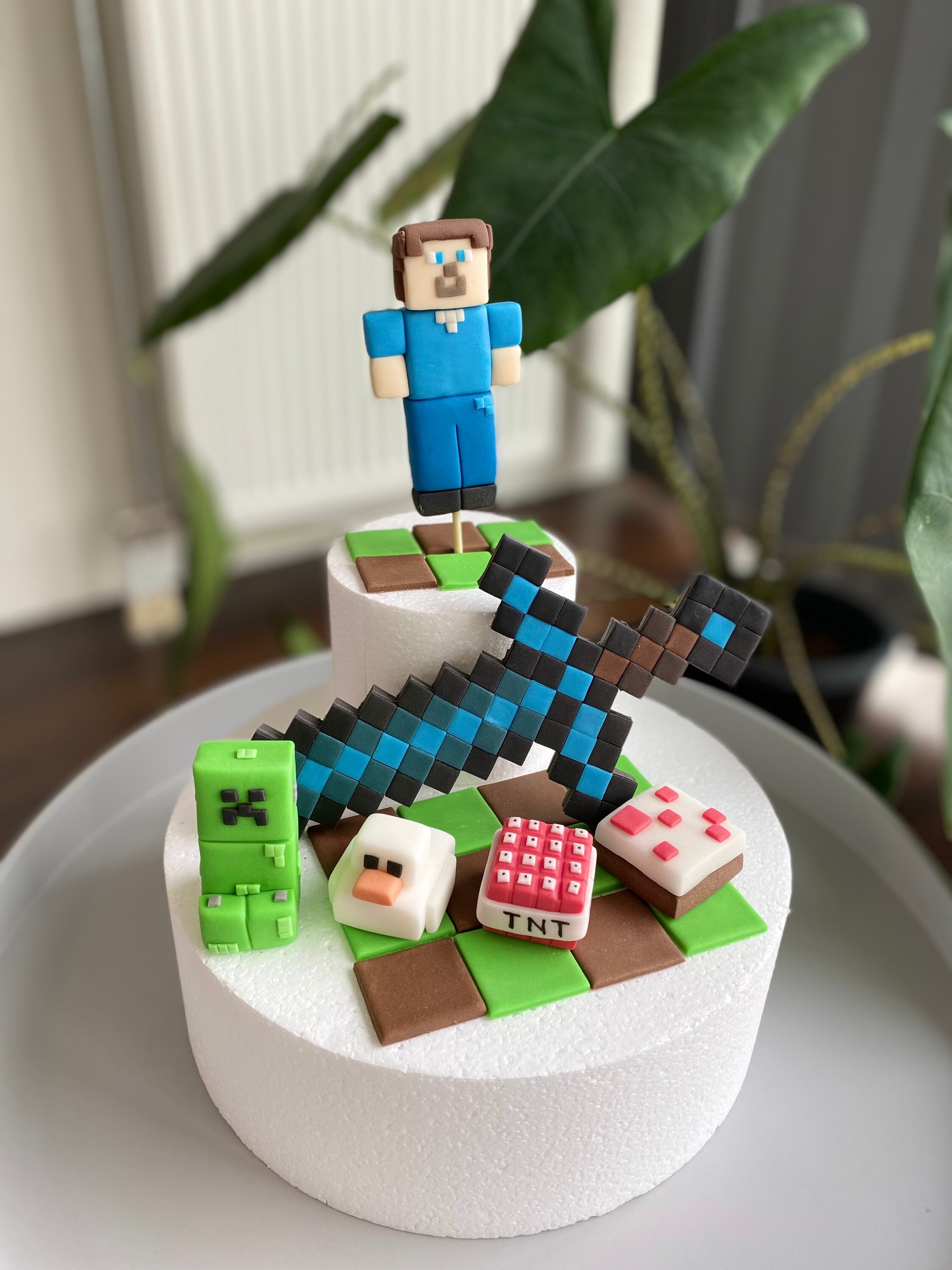 Minecraft Fondant Cake Topper Set essbare Fondant Figuren | Etsy