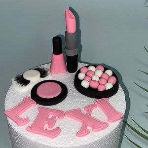 Handmade Fondant Makeup Cake Toppers – Birthday Girl Decoration - Etsy