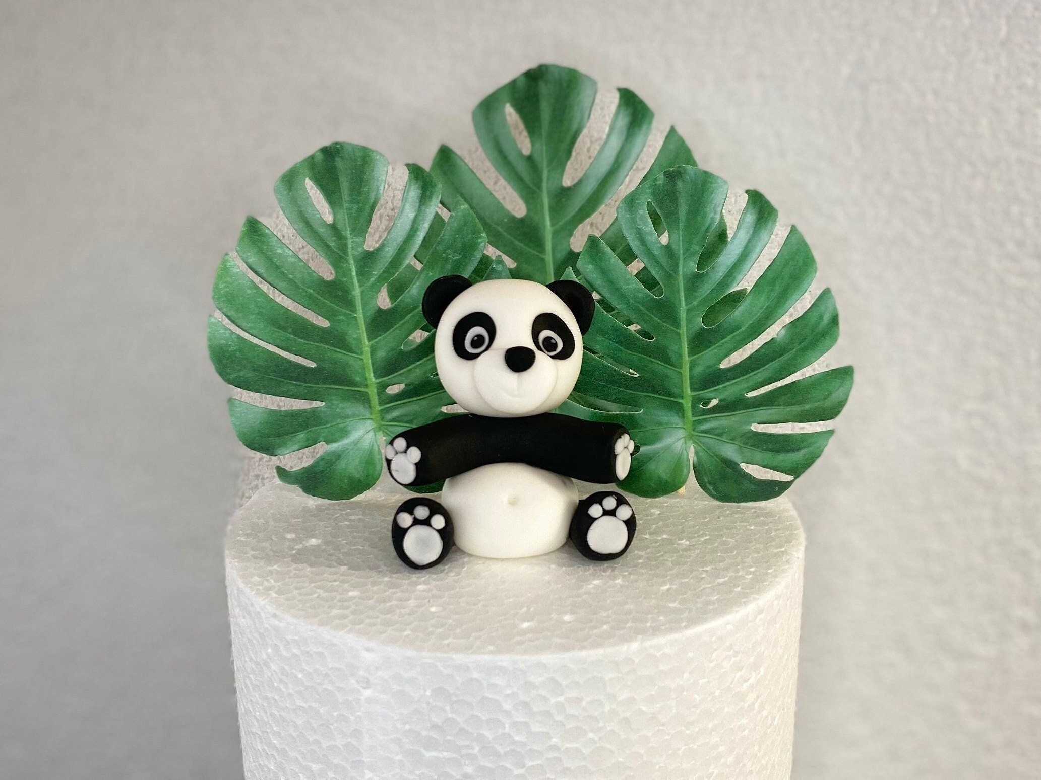Panda Cake Topper Set Edible Pnda Figure Handmade Fondant - Etsy