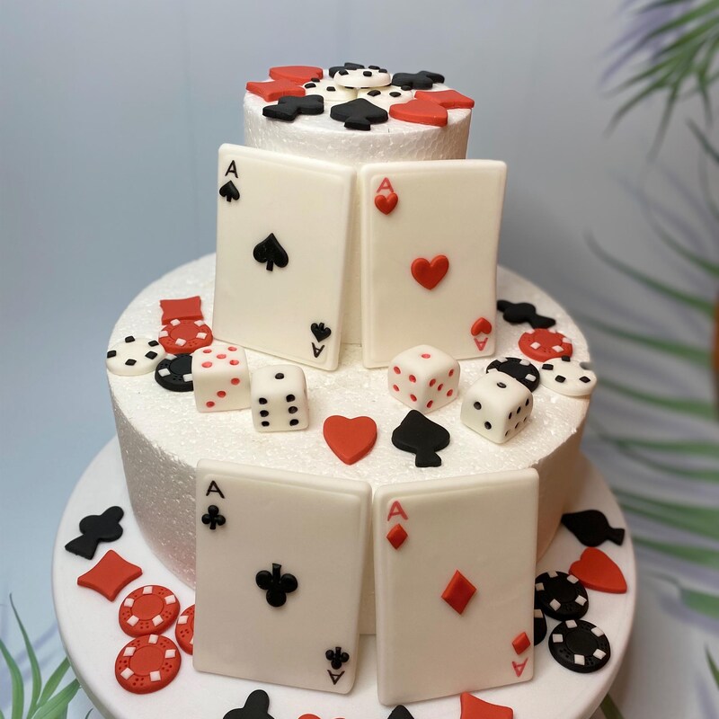 Playing Card Cake Topper - Etsy