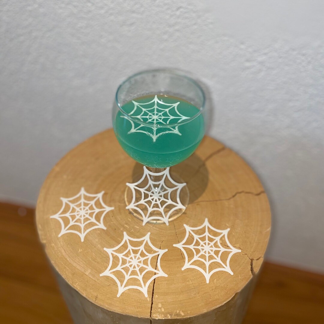Edible Spiderweb Drink Toppers Precut Halloween Wafer Toppers Cobwebs ...