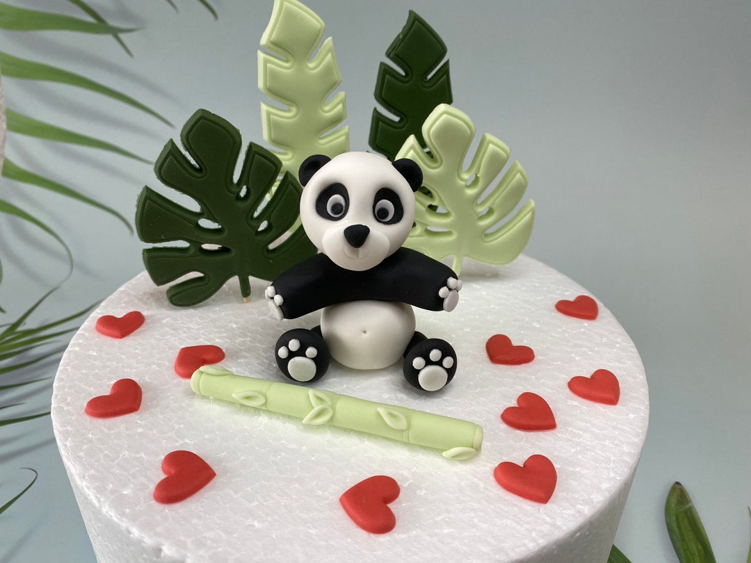 Panda Cake Topper Fondant Panda Personalised Cake Decorations Edible ...