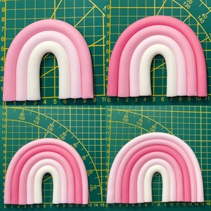 Pink Fondant Rainbow Cake Topper – Handmade Edible Decoration - Etsy