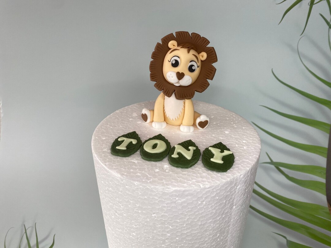 Lion Cake Topper baby Lion Happy Birthday Cake personalised Birthday ...