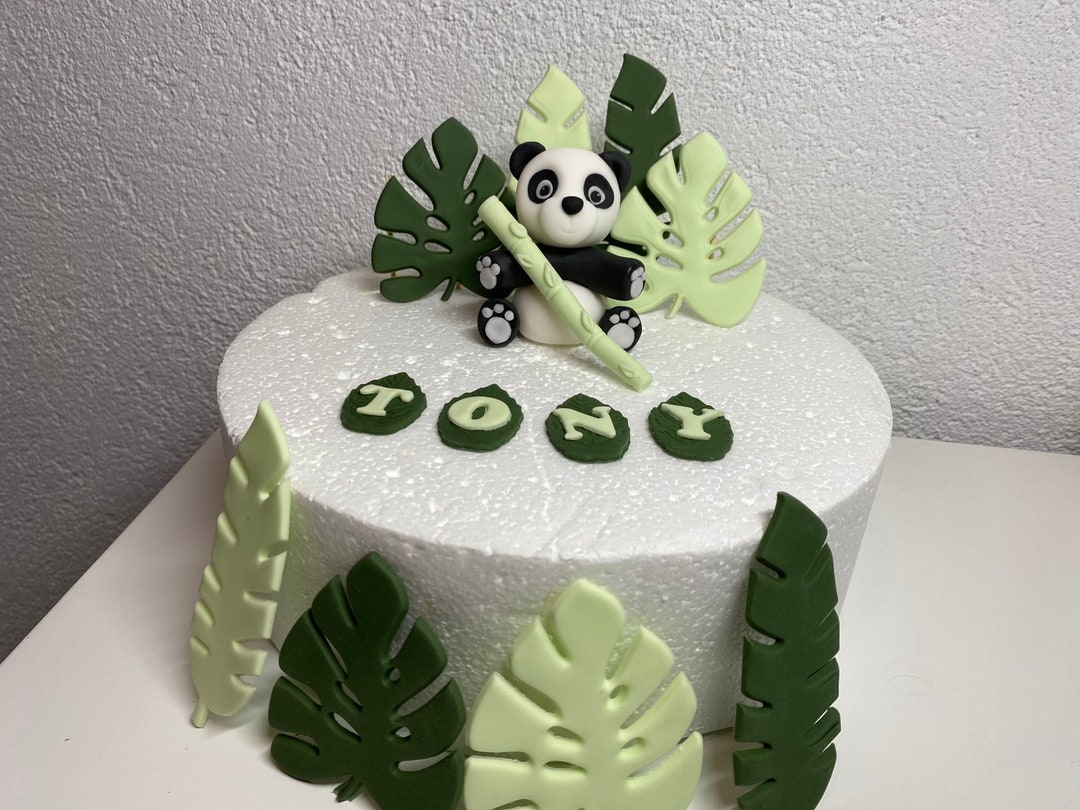 Panda Cake Topper - Personalised - Edible - Handmade - Fondant Panda ...