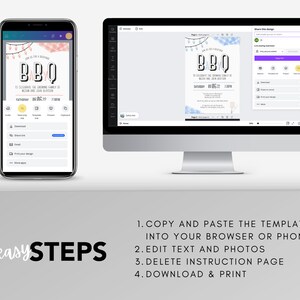 Modern Printable Babyq Invite, Baby Shower Invitation Canva Template ...