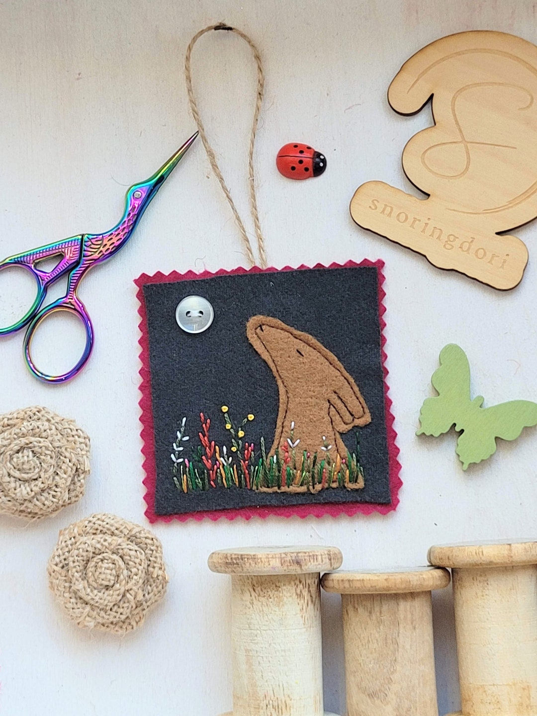 Hare Gifts, Hand Embroidered, Home Decor Embroidery, Keepsake Gifts - Etsy