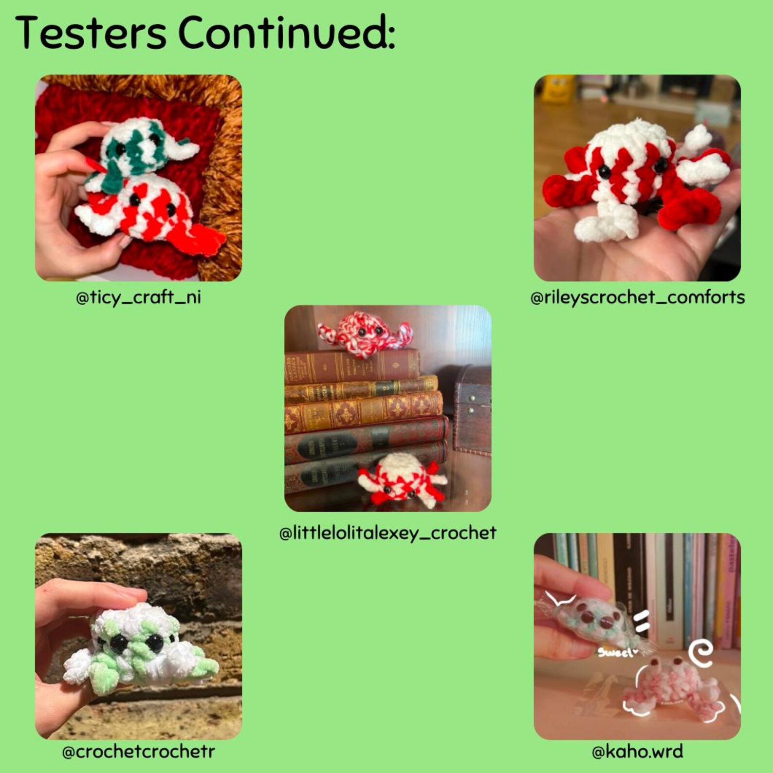 No-sew Peppermint Spider & Crab Crochet PATTERN (digital PDF) - Etsy