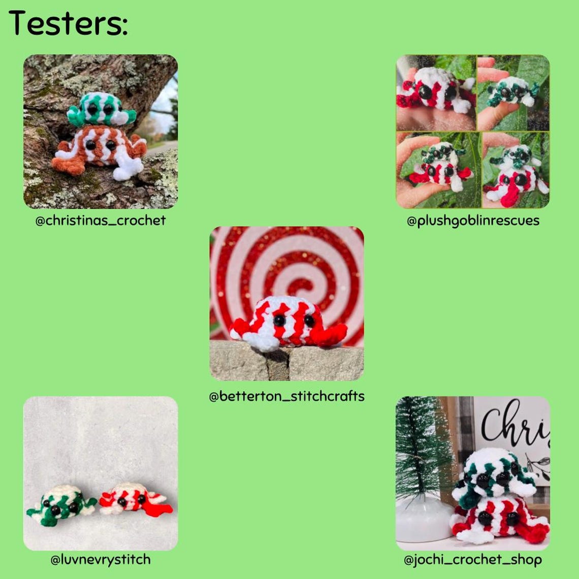 No-sew Peppermint Spider & Crab Crochet PATTERN (digital PDF) - Etsy