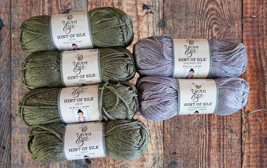 Yarn Bee Hint of Silk Olive & Smoked Silk Retired Lot 's - Etsy