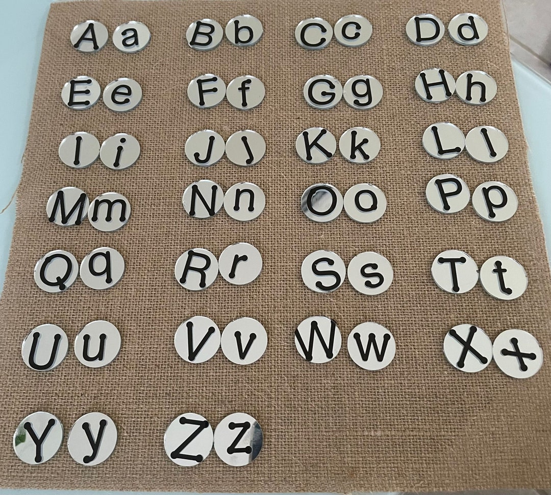 Mirror ABC Letter Tiles - Etsy