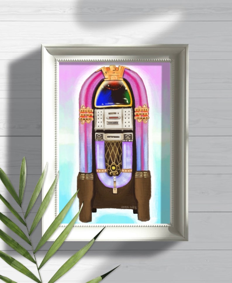 JUKEBOX PRINT!! Hand Drawn Digital Download - Etsy
