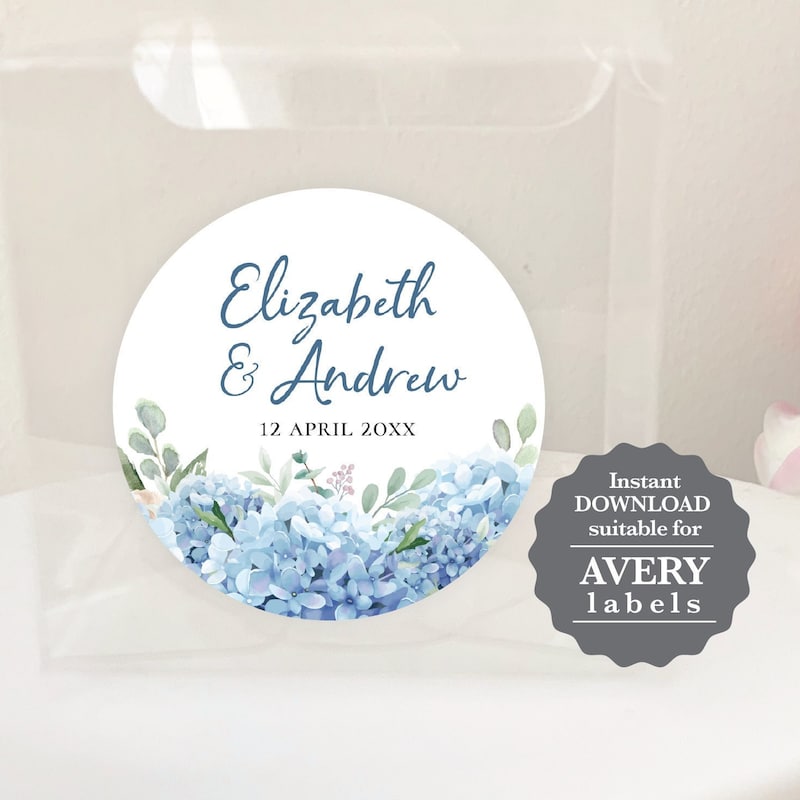 Round Hydrangea Labels - Etsy