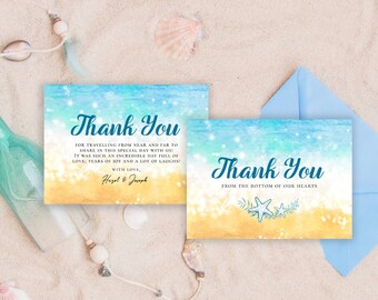Beach Themed Thank You Cards - Etsy