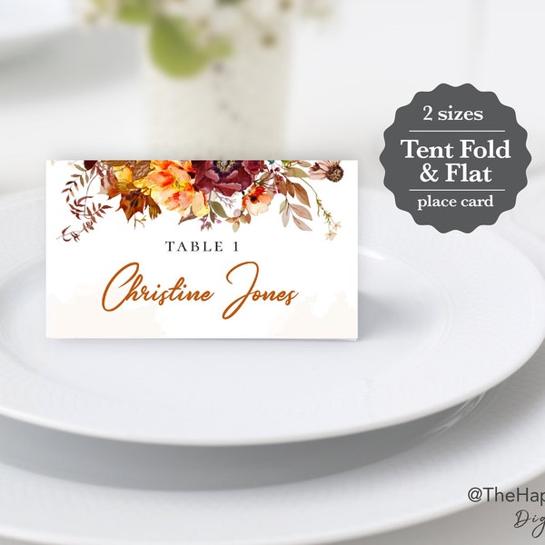 Autumn Place Cards - Etsy