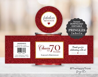 Pringles Label Template - Etsy