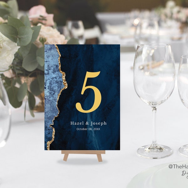 Navy Table Numbers - Etsy