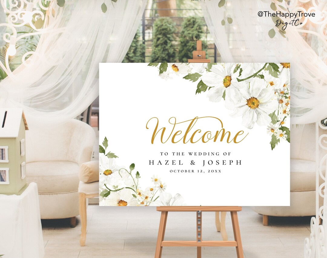 DAISY Welcome Sign, Poster Editable Digital Instant Download, Template ...