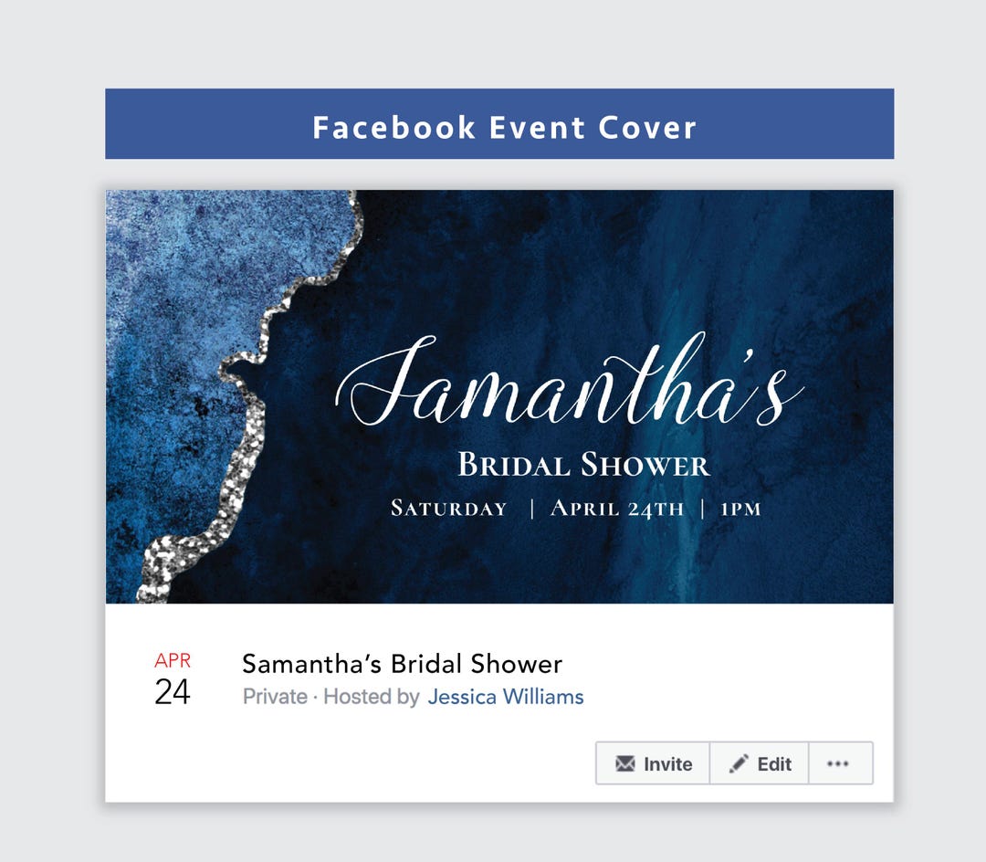 DEW Navy Blue & Silver Facebook Event Cover, Starry Night, Celestial ...