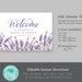 Lavender Wedding Welcome Sign: Editable Template (digital Download) PU1 ...