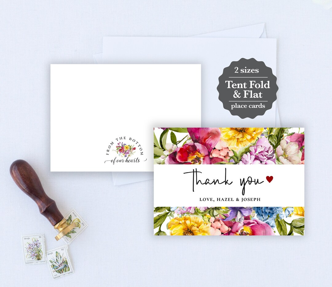 ELINA Maximalist Colorful Thank You Cards, Bold, Bright, Summery ...