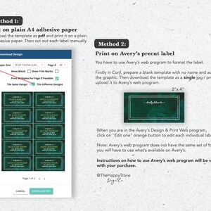 VERDA Emerald Green & Gold Address Label Avery Label - Etsy