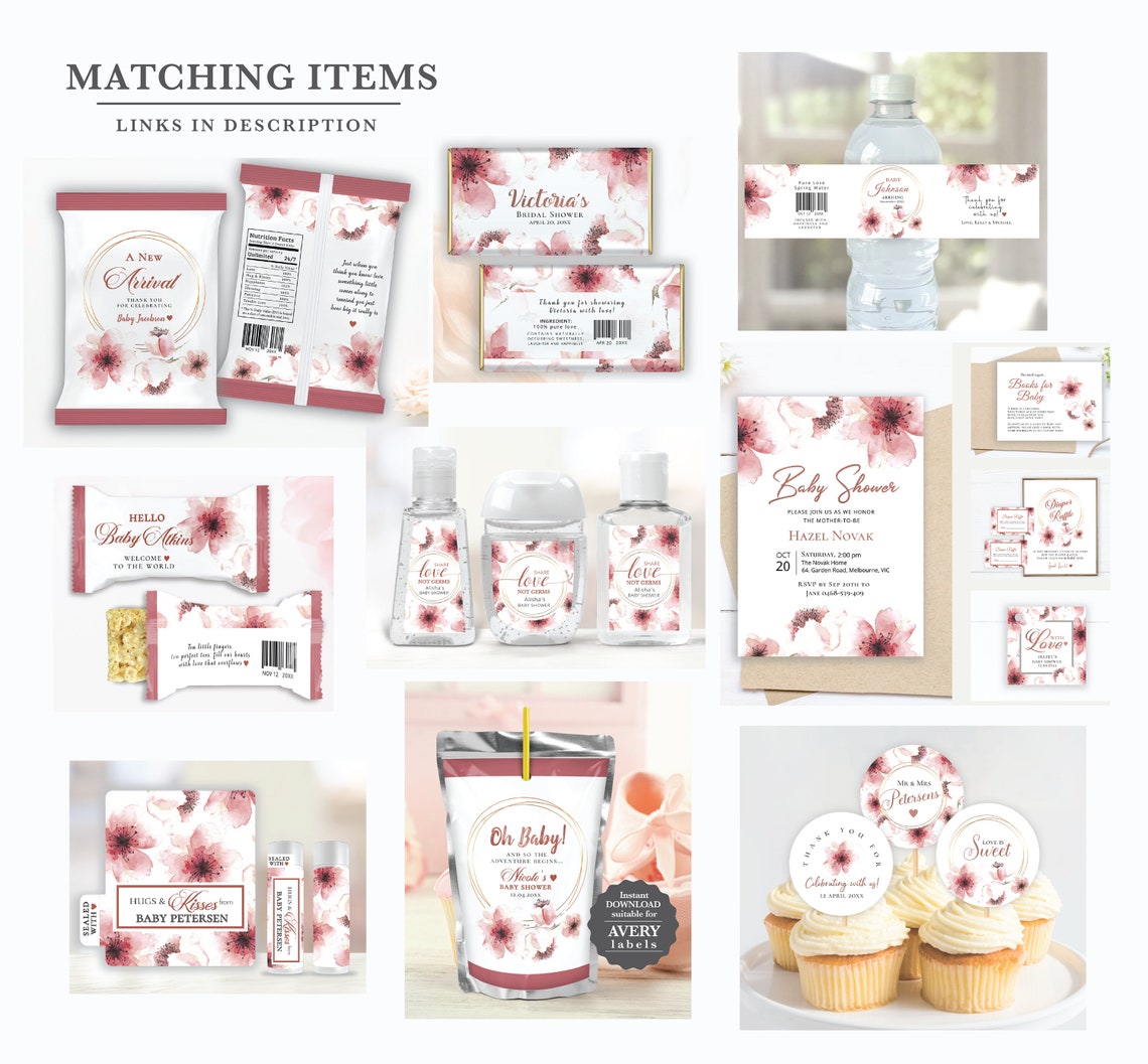 Cherry Blossom Tea Bag Tags the Perfect Blend Editable - Etsy Australia