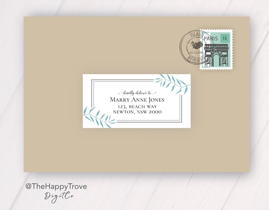 Beach Themed Address Label Avery Label Editable Digital - Etsy