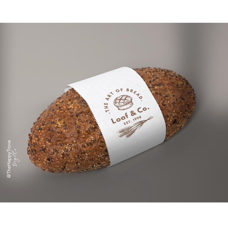 9 Rustic Bakery Logo Templates: Editable Canva Branding (digital ...
