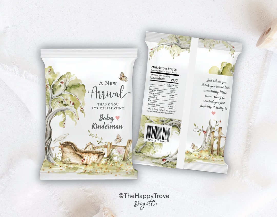 VEDIA Magical Forest Chip Bag Label Woodland Animals Snacks - Etsy