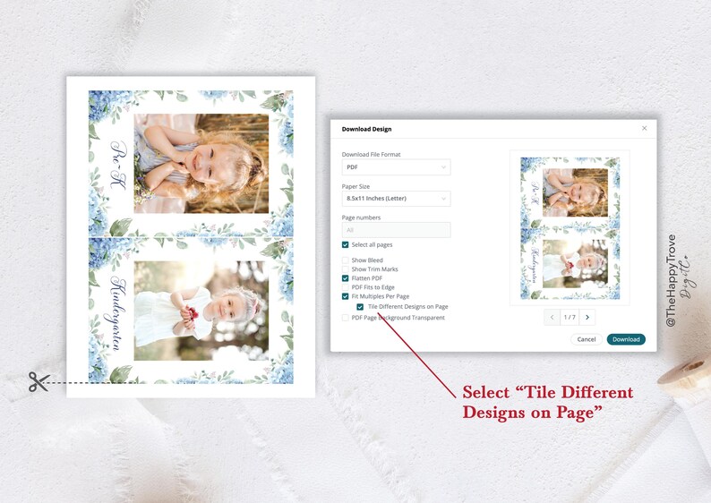 Blue Hydrangea Graduation Photo Banner, Kindergarten-12 School Years ...