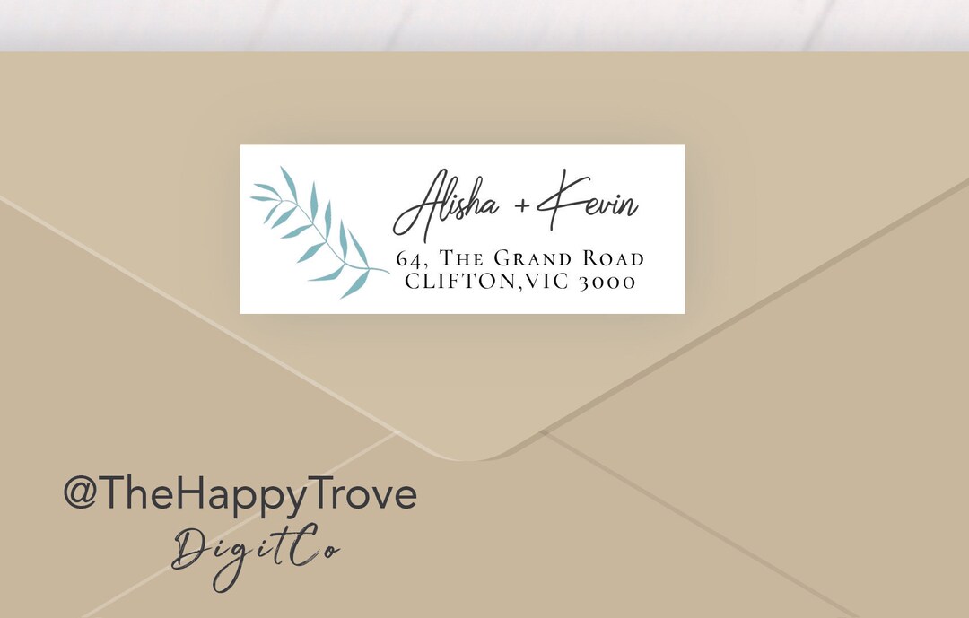 Beach Themed Return Address Label, Editable Digital Instant Download ...