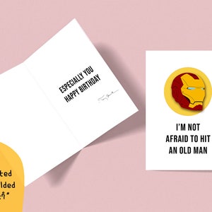 Printable Funny Iron Man Birthday Card | Instant Download - Etsy